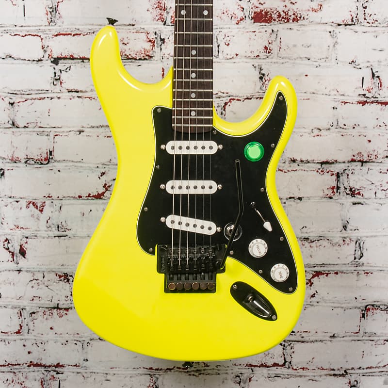 Modified Kramer Striker w/ Floyd Rose II Bridge, Neon Yellow | Reverb