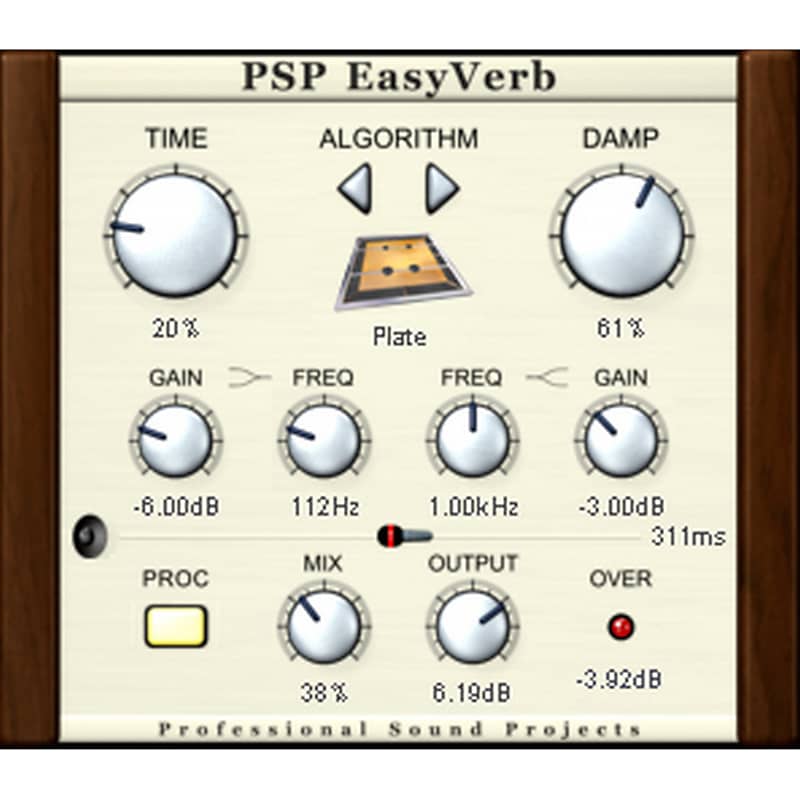 PSP Audioware PSP EasyVerb Reverb Plug-In for Audio | Reverb