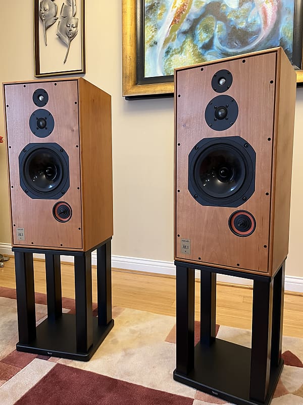 $6,900 Harbeth SHL5 Speakers, Skylan stands, Cherry,custom | Reverb