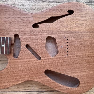 Left-Handed Partscaster, Telecaster Thinline Mahogany | Reverb