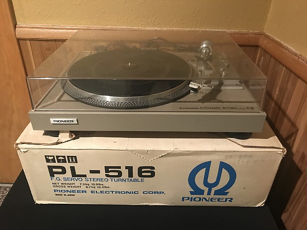 Pioneer PL-516 Silver vintage belt drive auto return | Reverb