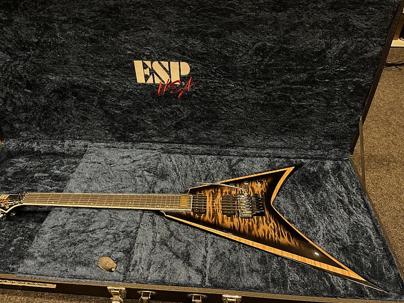 ESP USA V-II FR 2021 Black Sunburst | Reverb