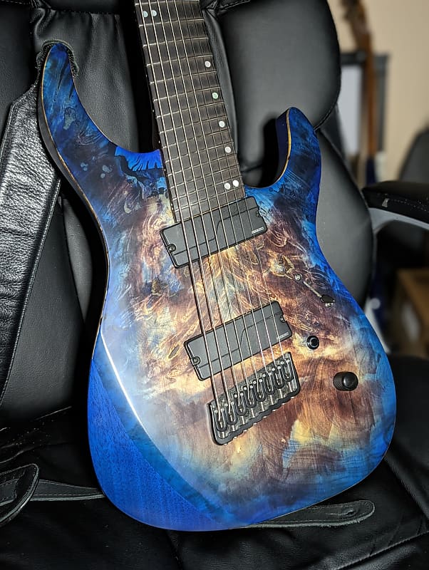 Legator N8FX - Buckeye Burl Blue Burst | Reverb