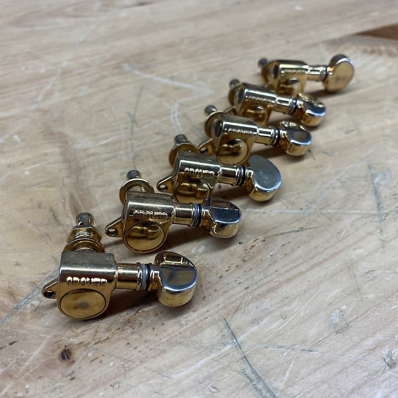 Grover Tuners 6 Inline - Gold | Reverb