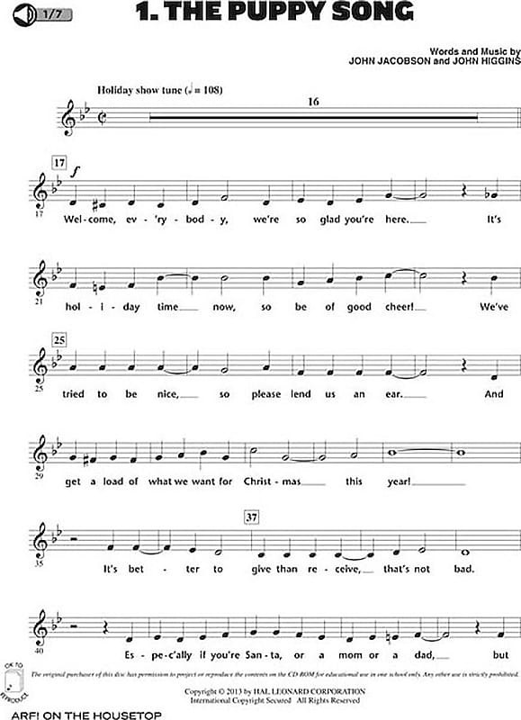 Arf! On The Housetop - A Holiday Musical for Young Voices | Reverb