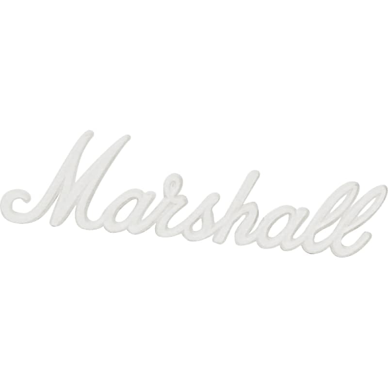 Logo - Marshall, white script, replacement for amplifiers, | Reverb