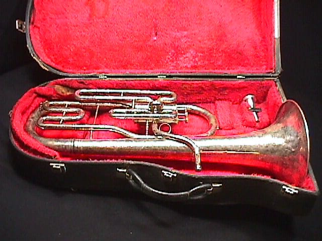 Vintage C.G.Conn Upright Baritone in it's Tired Case & Ready | Reverb