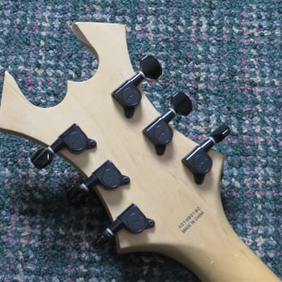 BC Rich Warlock Black w/Red Bevels! w/Levy's gigbag | Reverb