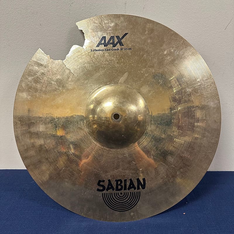 Cracked Sabian AAX 18" Fast Crash | Reverb