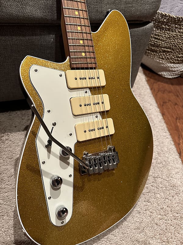 Reverend Jetstream 390 2021 Gold Sparkle | Reverb