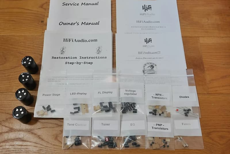 Technics SA-818 restoration kit filter capacitor repair | Reverb