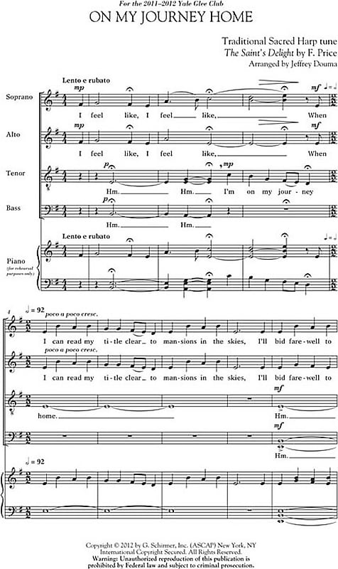 On My Journey Home - Yale Glee Club Series | Reverb