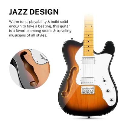 39 Inch Jazz Thinline Electric Guitar Tele Style Electric | Reverb