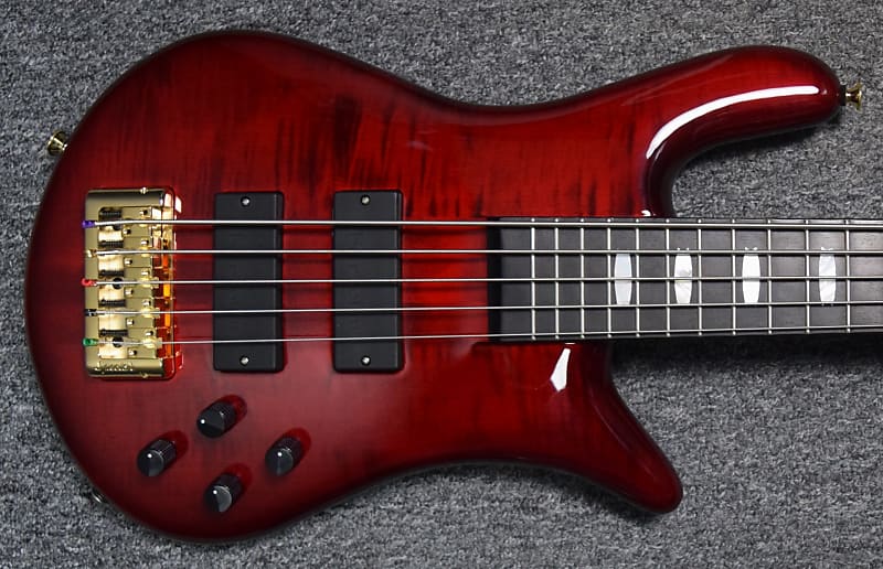 Spector Euro 5 LT, Red Fade Gloss w/ Ebony and Bartolini | Reverb UK