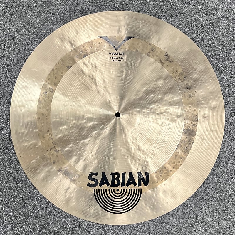 Sabian Vault 21-inch 3-Point Ride Cymbal, Old Logo, 2444gm | Reverb