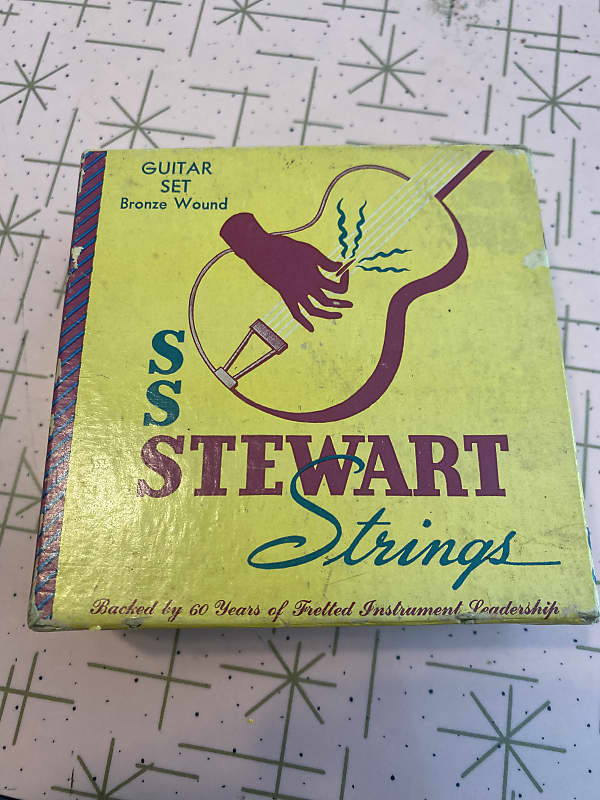 S.S. Stewart box of vintage guitar strings from the 1930s | Reverb