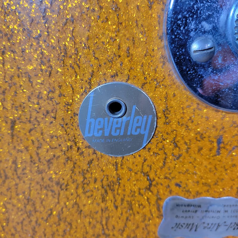 1960's Beverley 3-Piece Jazz Kit 20/14/12 - Amber Sparkle | Reverb