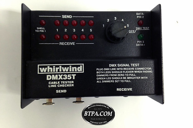 Whirlwind DMX35T DMX Cable Tester | Reverb UK