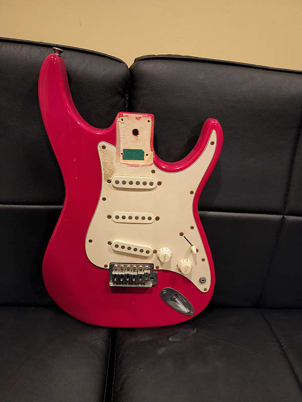 Unknown Red Stratocaster Loaded Body. | Reverb