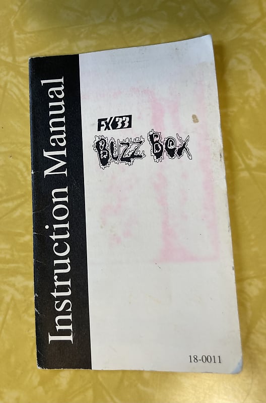 DOD FX33 Manual ONLY (Buzz Box, Melvins) | Reverb