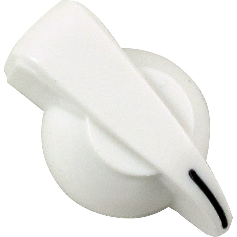 Knob - Chicken Head, set screw, brass inset, Color: White | Reverb