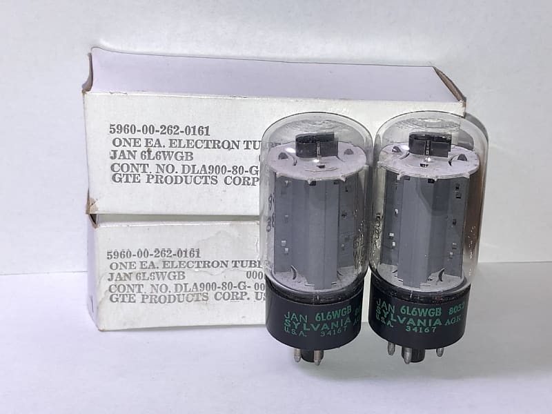 Sylvania 6L6WGB 6L6GB JAN Mil-Spec Tubes, Matched Pair, | Reverb
