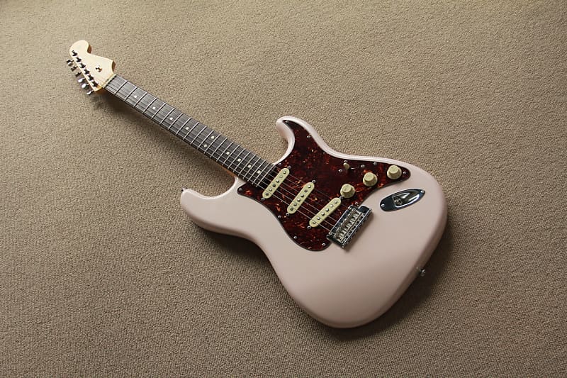 MJT Fender American Professional Stratocaster Shell Pink | Reverb