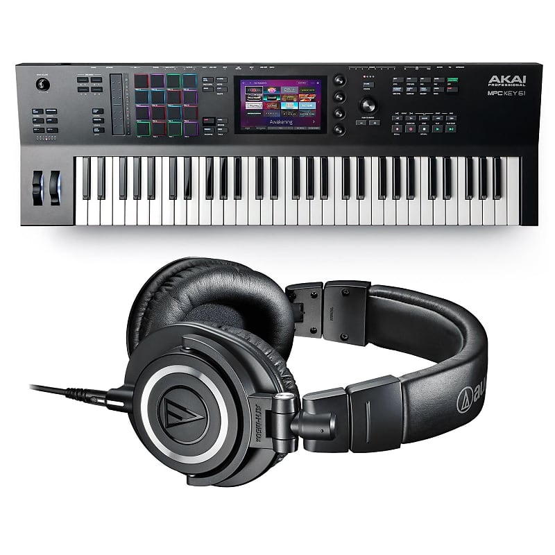 Akai Professional MPC KEY 61 w/ Audio-Technica ATH-M50x | Reverb