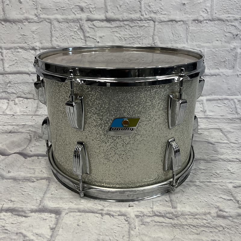 Ludwig Silver Sparkle Blue and Olive 13x9" Tom | Reverb
