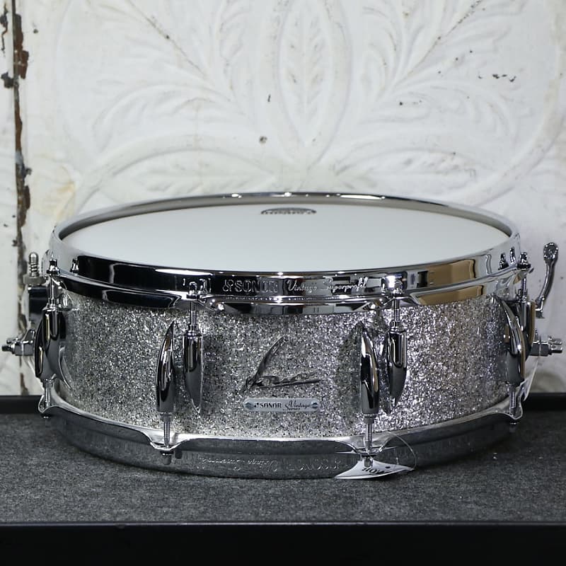 Sonor Vintage Snare Drum 14X5in - Silver Glitter | Reverb