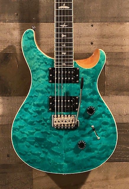 PRS SE Custom 24 Quilt Turquoise | Reverb