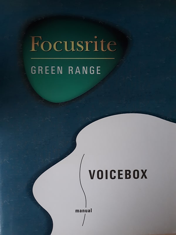 Manual for Focusrite Green Range Voicebox 1996 | Reverb UK