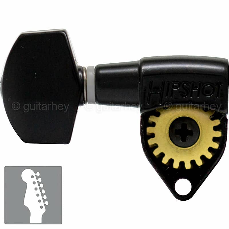 NEW Hipshot Classic 6 in line Non-Staggered Tuners HEX | Reverb