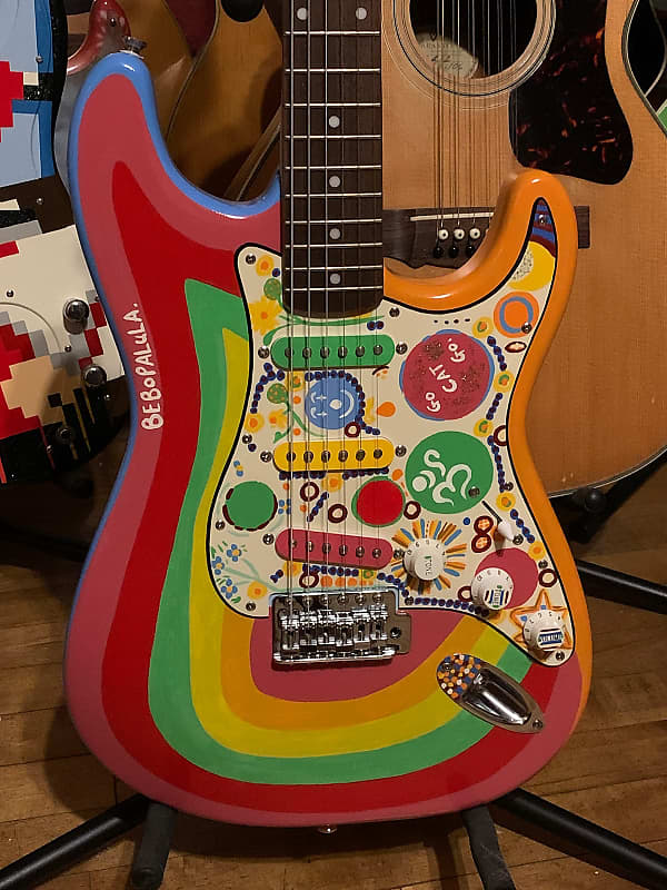 Rocky Squier by Fender Stratocaster 2007 Hand Painted in USA | Reverb