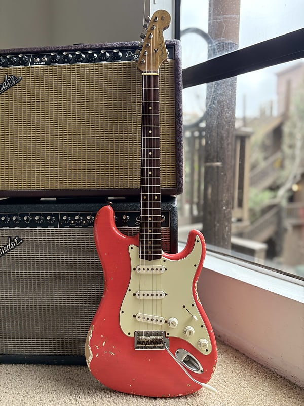Fender Stratocaster Partscaster 2020s - Fiesta Red Nitro | Reverb