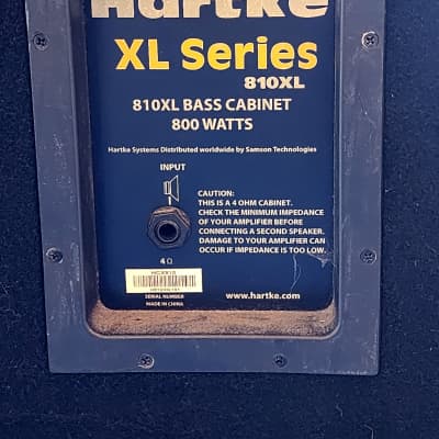 Hartke 810XL 8x10 Bass Cabinet - Black | Reverb
