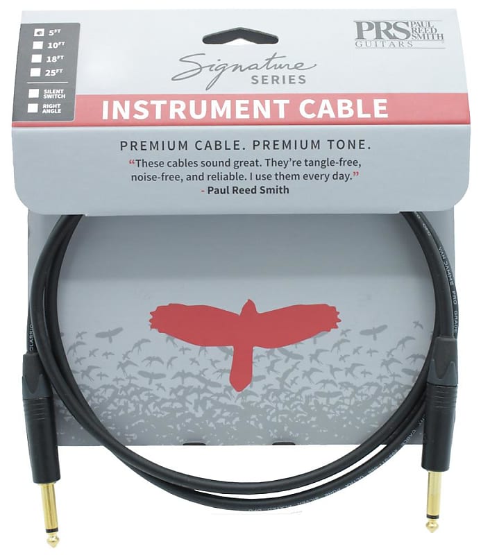 PRS 5ft Signature Instrument Cable Straight-Straight | Reverb
