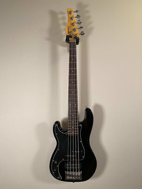 Schecter Diamond-P LEFTY 5-String Bass 2010s - Black | Reverb