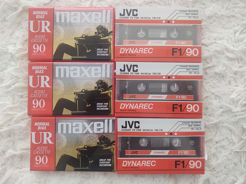 JVC Dynarec F1 90 cassette tape Maxell UR 90 | Reverb