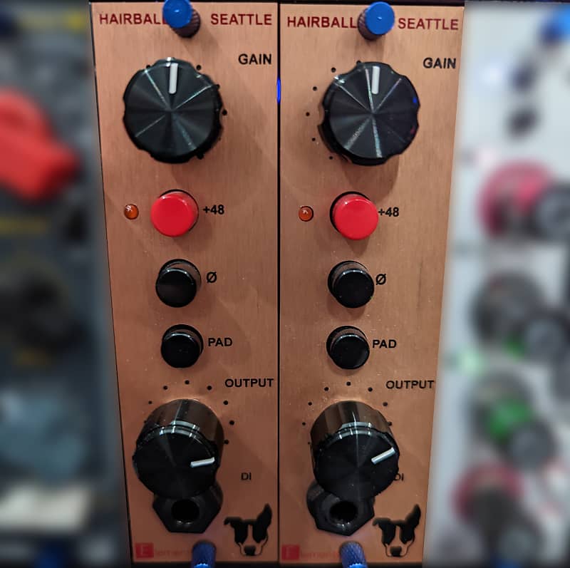 2x Hairball Audio Copper Mic Pre 1073 Style Neve API | Reverb