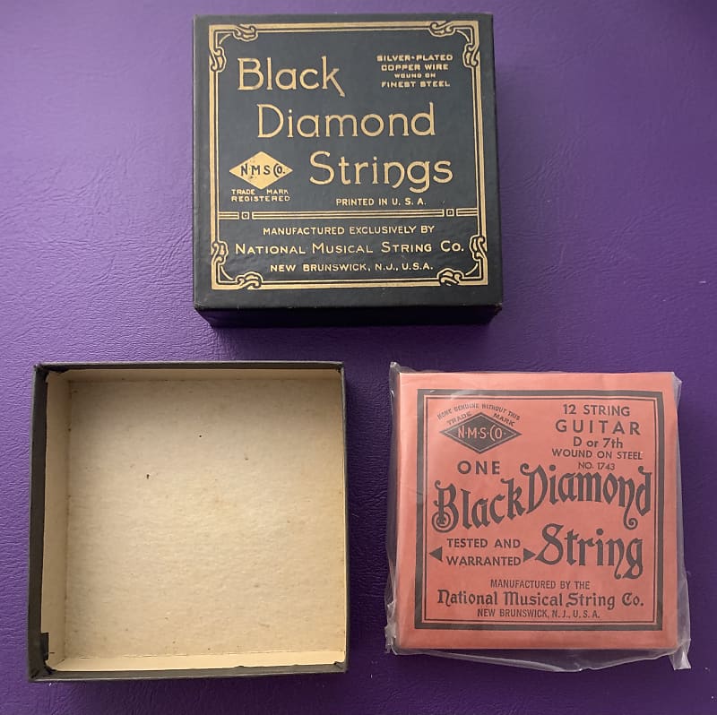 Vintage 1950s Black Diamond strings Rare 12 string Guitar for | Reverb