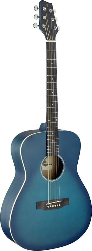 Auditorium guitar with basswood top, blue | Reverb