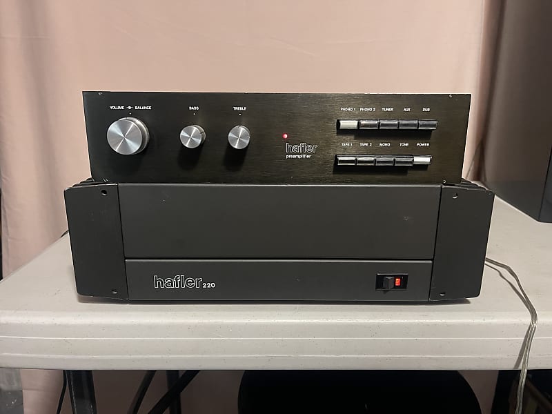 Hafler DH-220 Stereo Power Amplifier and Hafler DH-101 Stereo | Reverb