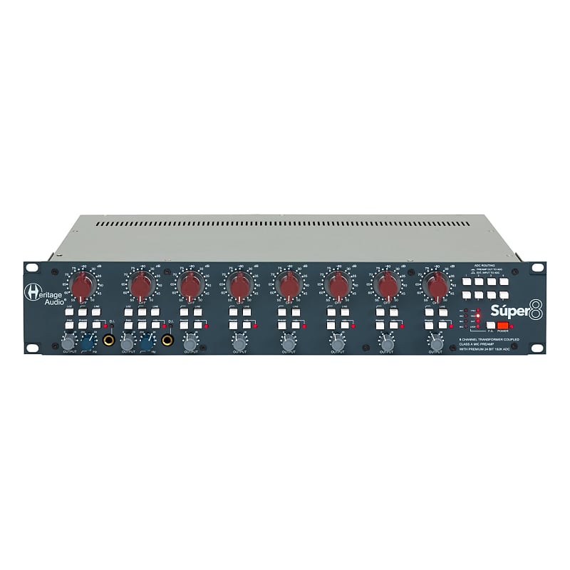 Heritage Audio Súper 8 8-Channel Rackmount Microphone Preamp | Reverb