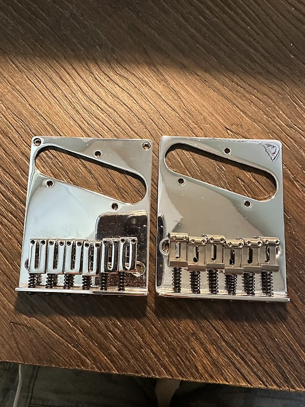 Fender Telecaster Bridges (pair) 2000’s - Chrome | Reverb