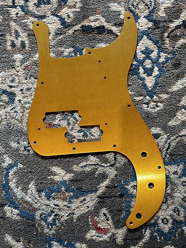 Fender precision bass pickguard - gold | Reverb