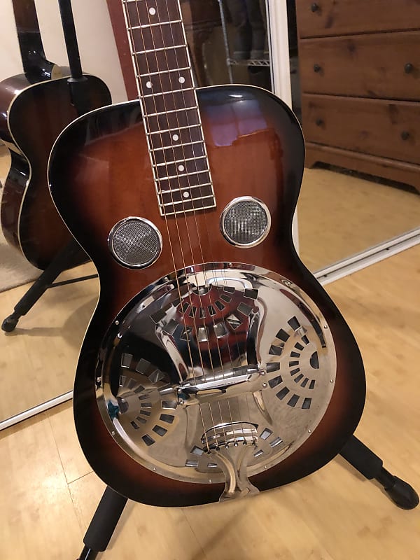 Gold Tone Round Neck Resonator PBR Paul Beard 2022 Tobacco | Reverb