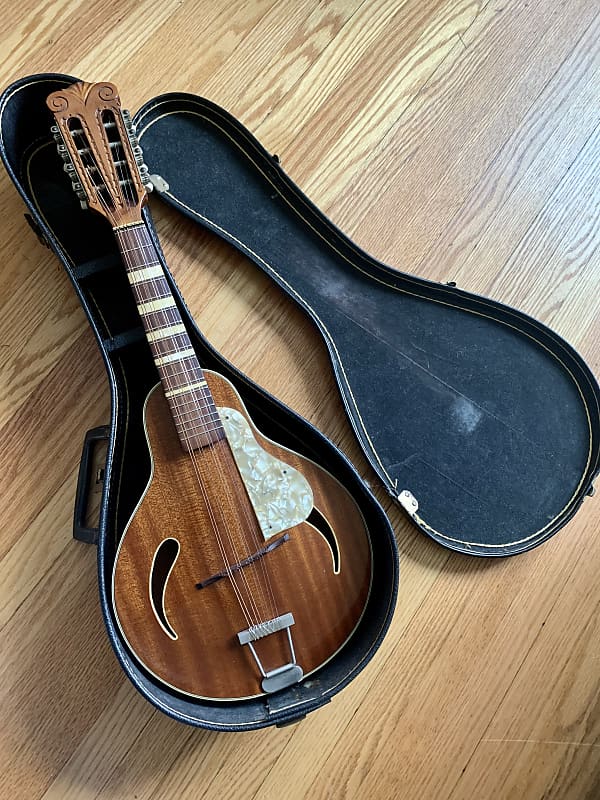 Vintage Hofner Model 545 Cats Eye Mandolin with Carved | Reverb