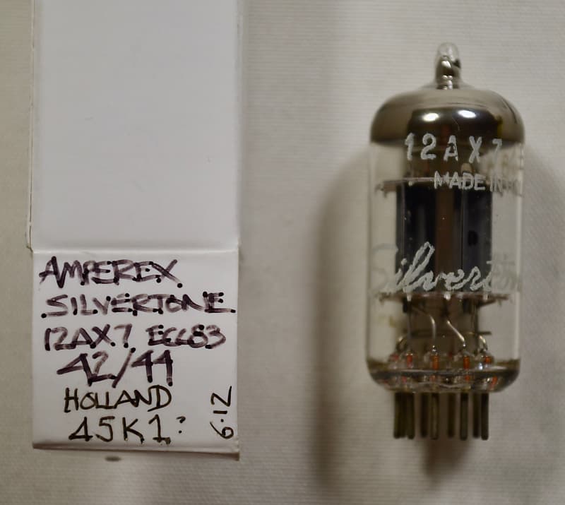 Silvertone (Amperex) 12AX7/ECC83 "Made In Holland" 1965 ∆5K1 | Reverb