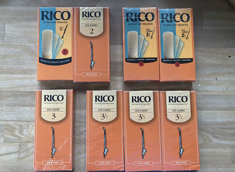 Rico Alto Clarinet Reeds - 8 Boxes | Reverb